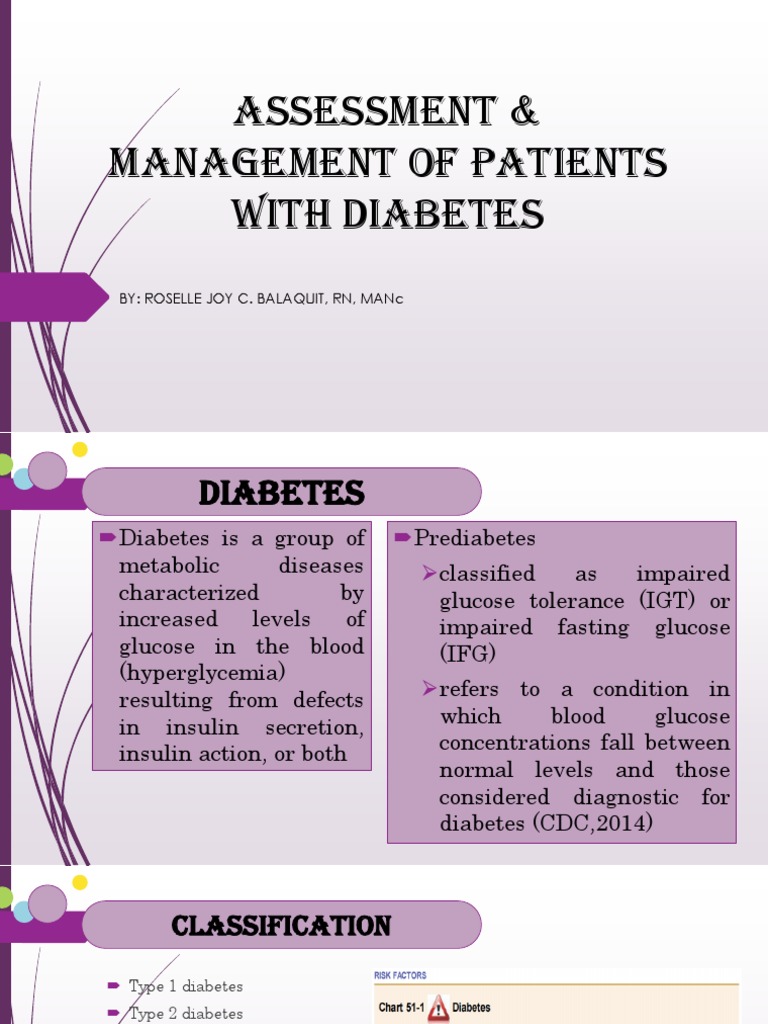 Module 8 Assessment and Management of Patients With Diabetes | PDF ...