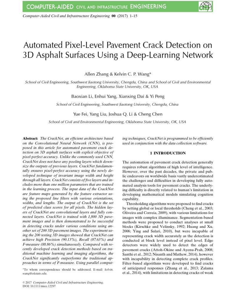 Automated Pixel-Level Pavement Crack Detection On 3D Asphalt Surfaces ...