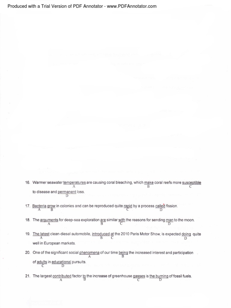 Grammar Correction Practice Questions | PDF