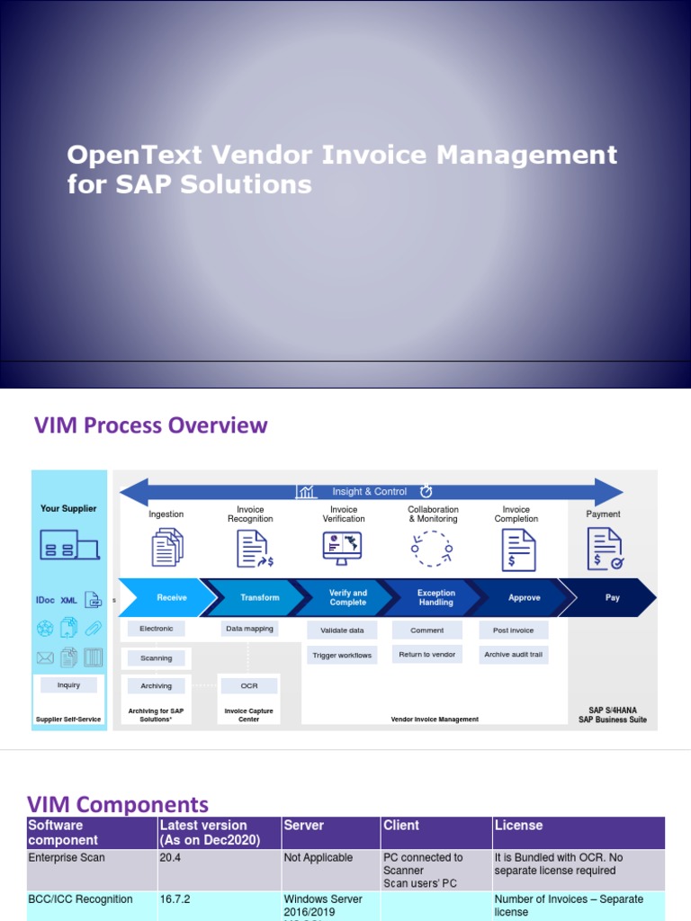 Opentext Vendor Invoice Management For Sap Solutions | Download Free ...