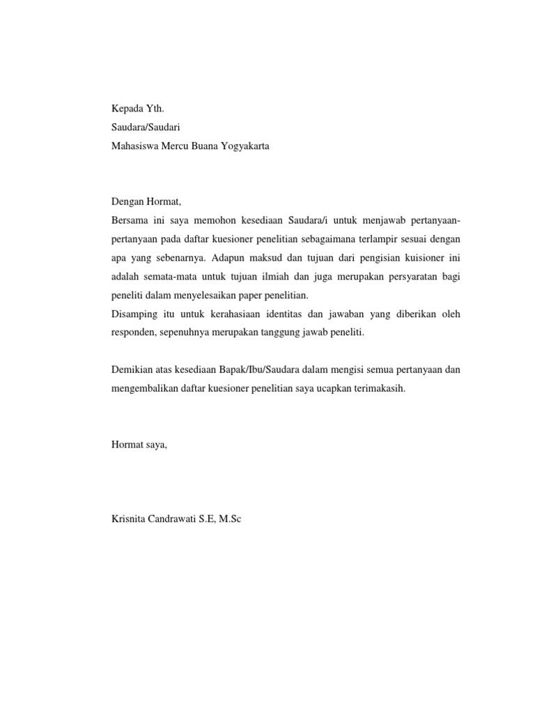 Kuesioner Paper | PDF