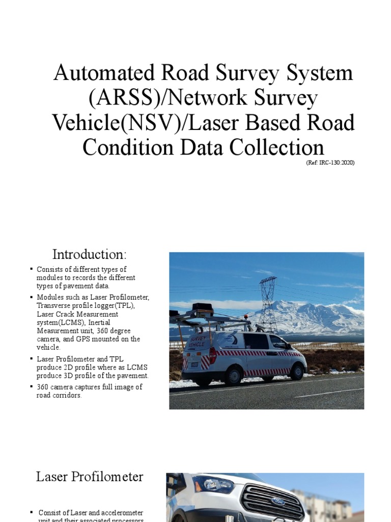 Automated Survey System (ARSS) | PDF | Road | Optics