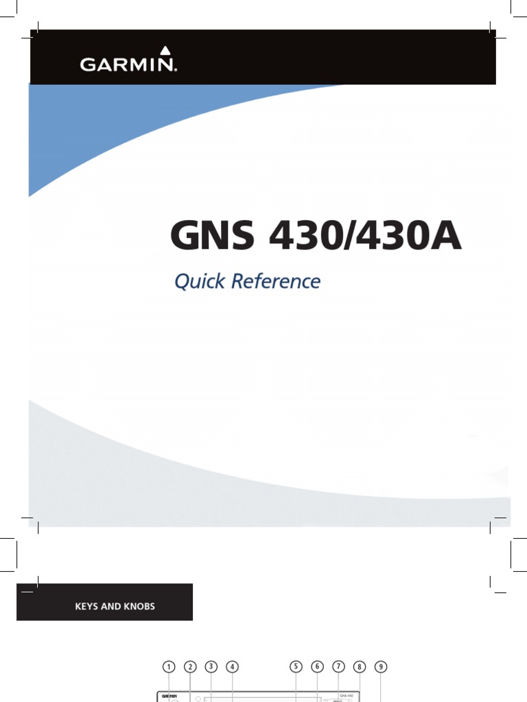 Garmin GNS 430 Quick Reference | PDF