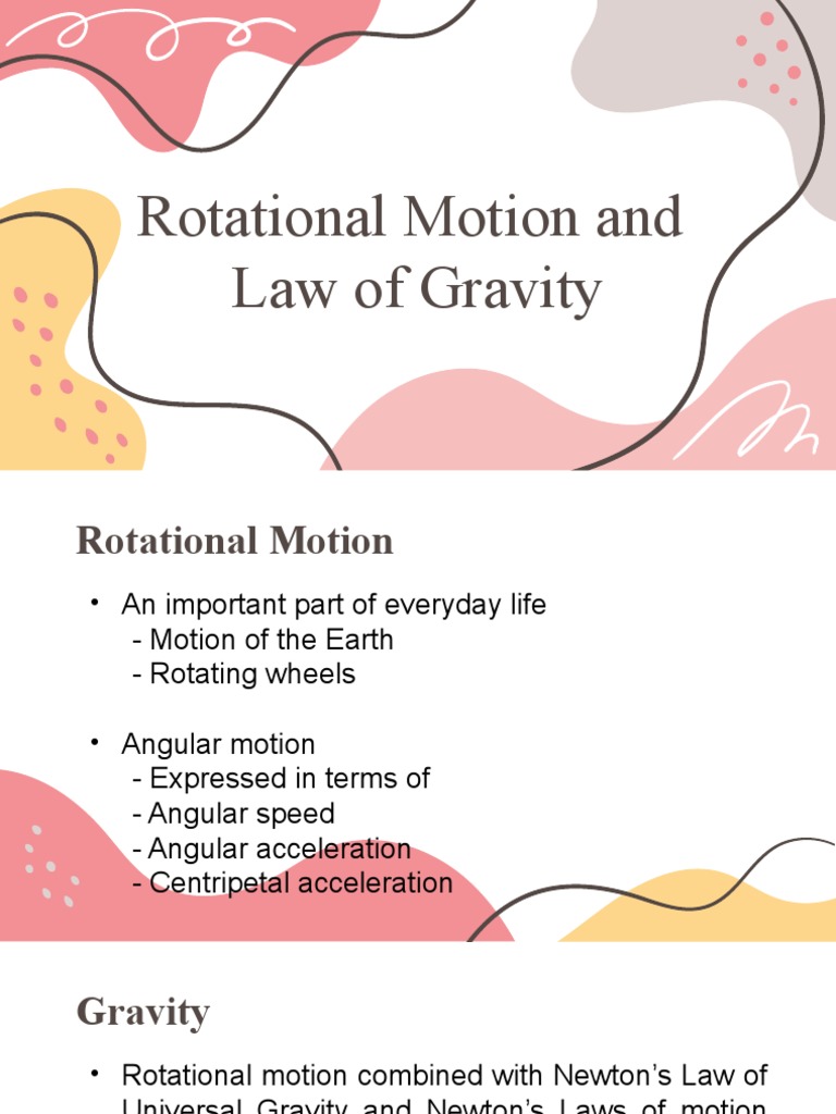 Rotational Motion and Law of Gravity | PDF | Acceleration | Speed