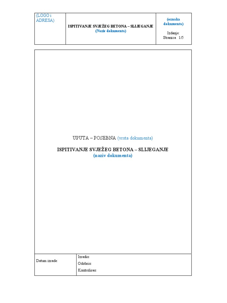 Primjer - Uputa Zs Ispitivanje | PDF