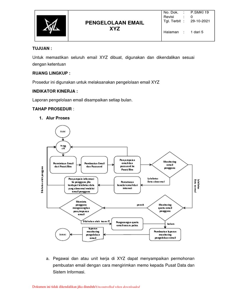 Contoh Prosedur SMKI - Pengelolaan Email | PDF