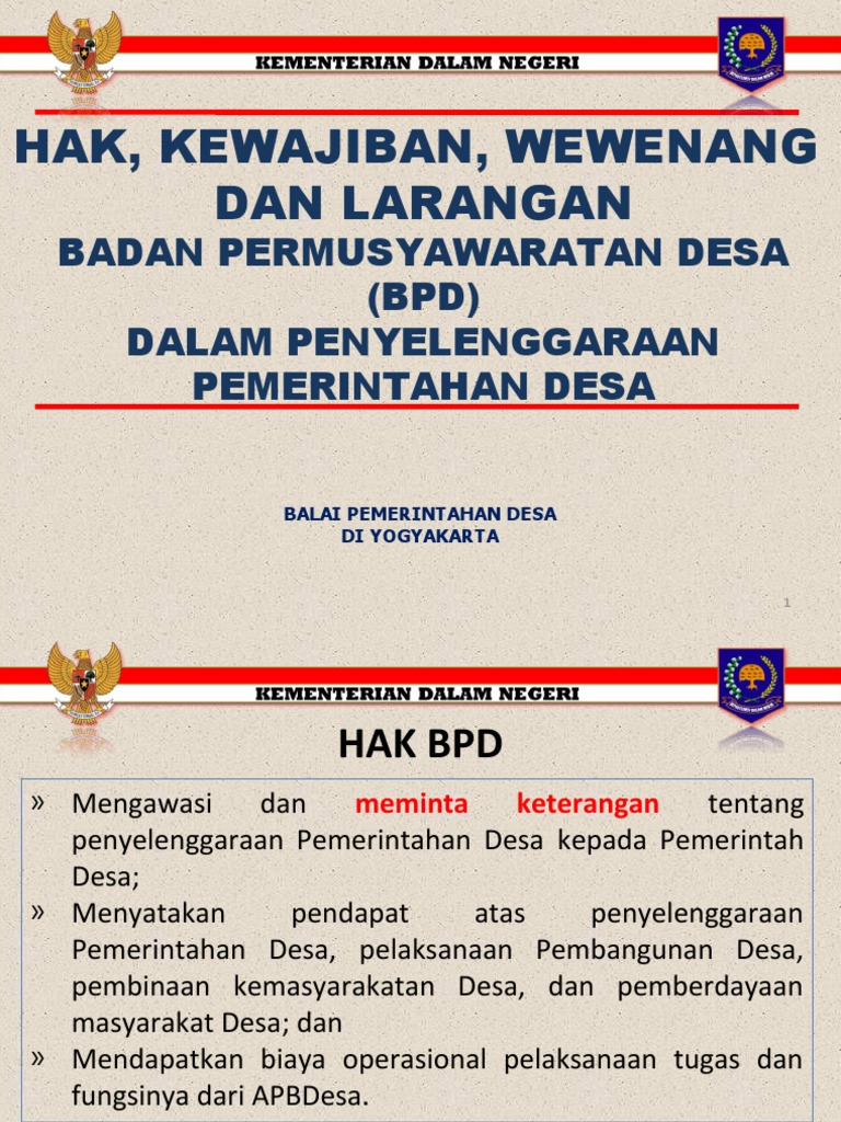 2a. Wewenang - Hak - BPD | PDF