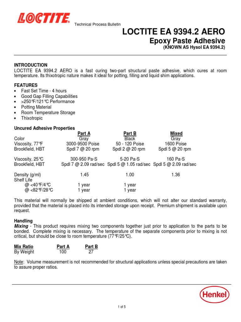 Loctite Ea 9394.2 Aero-En | Download Free PDF | Epoxy | Adhesive