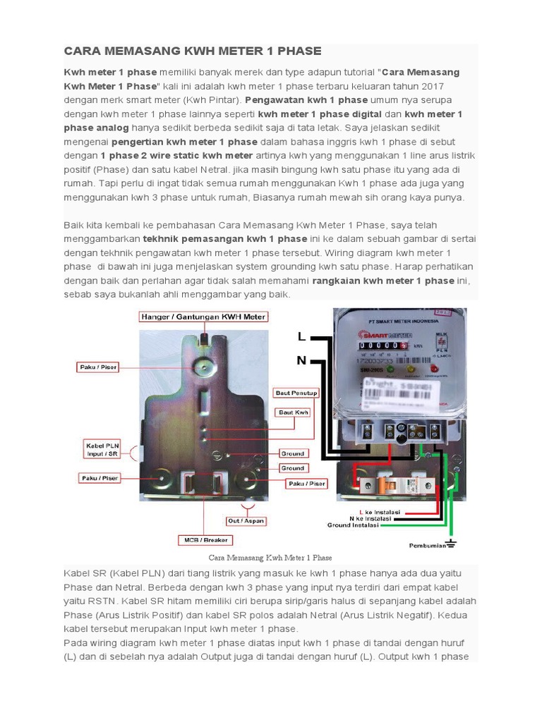 Panduan Pemasangan KWH Meter 1 Fasa | PDF | Komputer