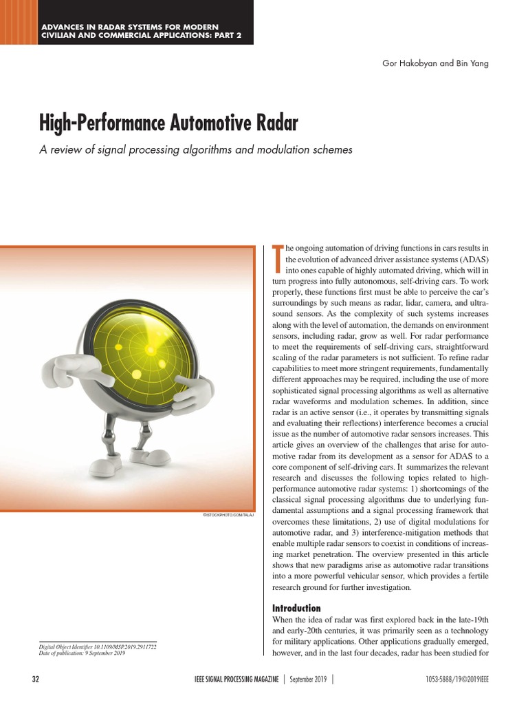 High Performance Automotive Radar | PDF | Orthogonal Frequency Division ...
