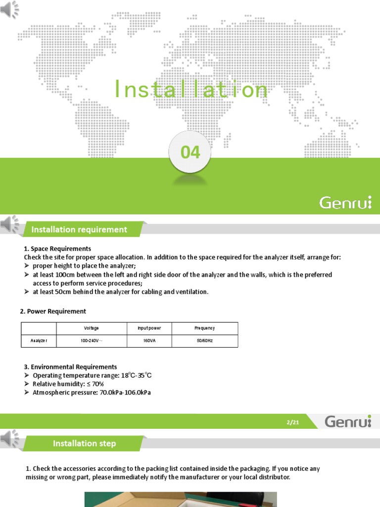 Installation VH20 | PDF | Calibration | Switch