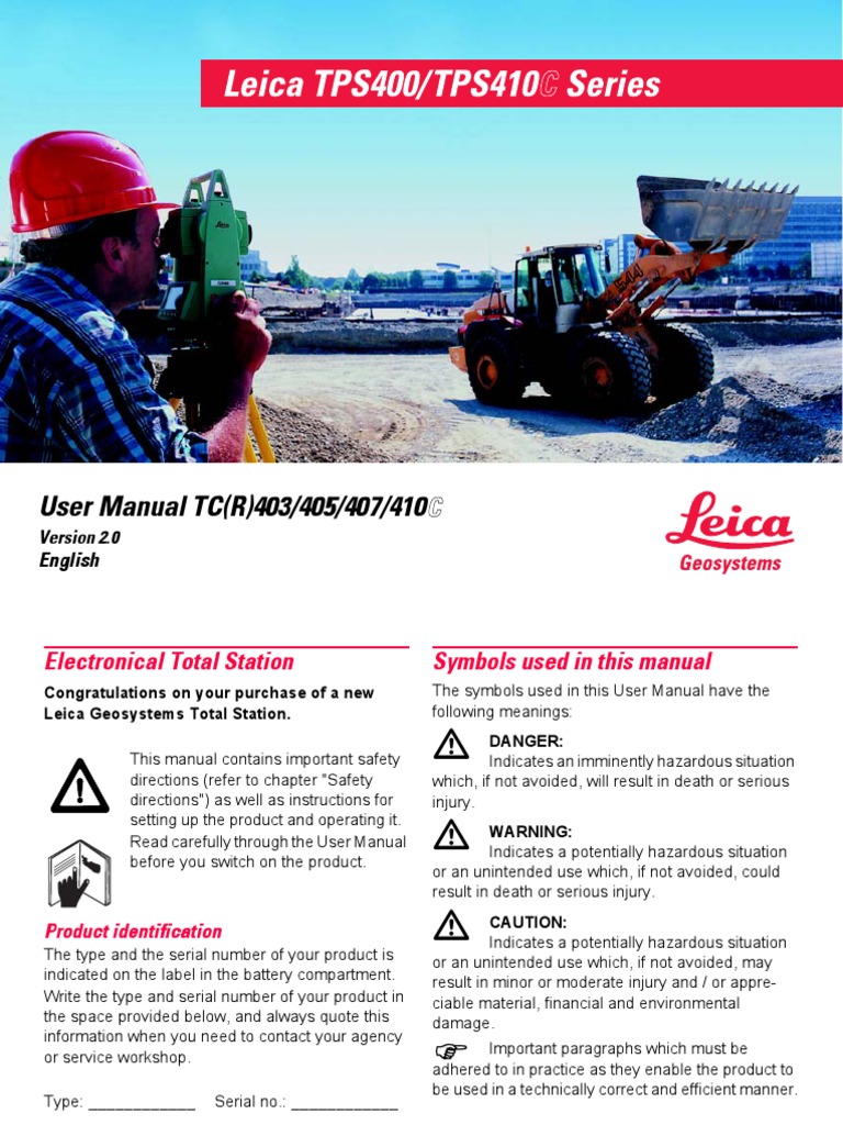 User Manual TC (R) 403/405/407/410: English | PDF | Ascii | Surveying