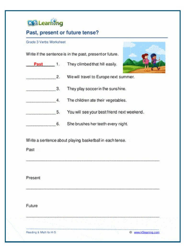 Worksheet Tenses of Verb | PDF