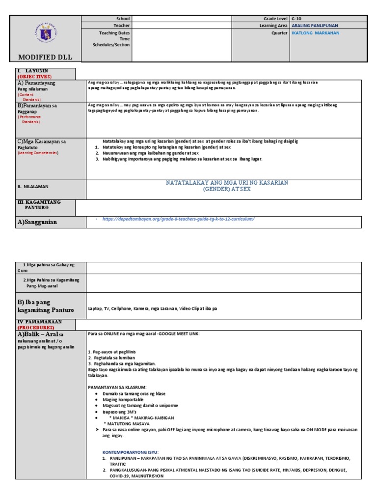 Modified-Dll-Ng-Filipino 8 | PDF