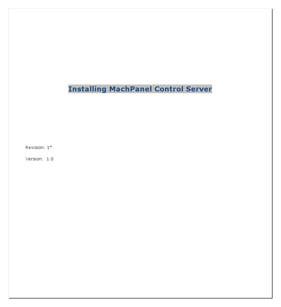 Machpanel Control Server Installation Pdf Microsoft Sql Server
