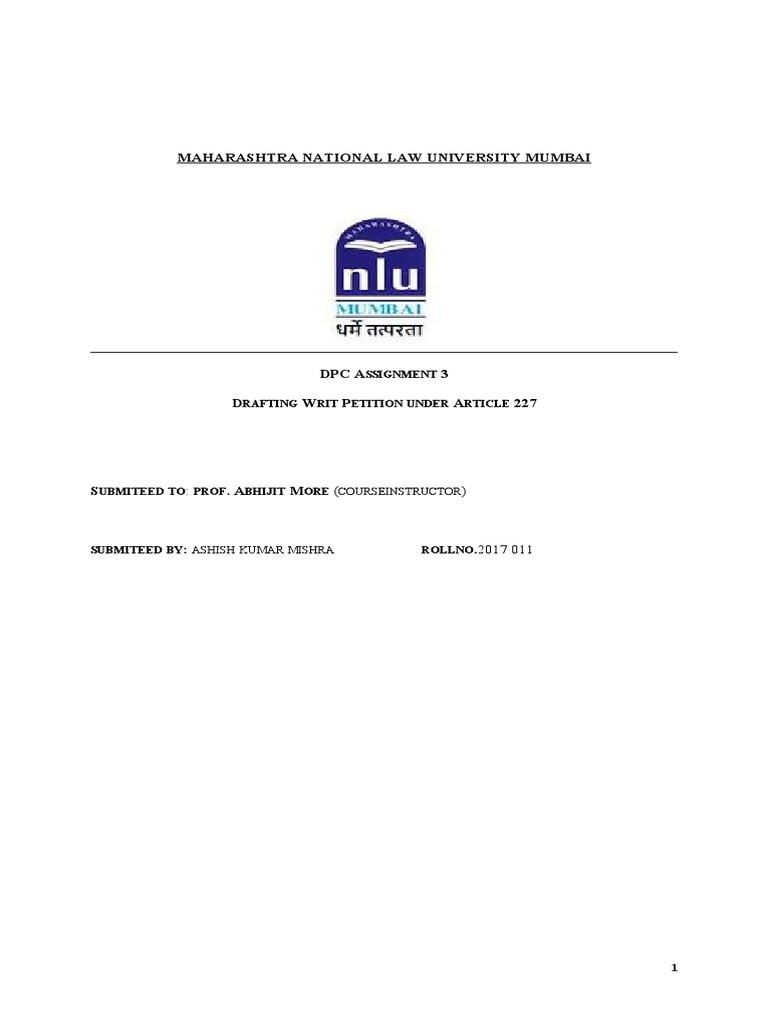 Ashish Mishra (2017011) DPC Assignment 3 | PDF | Lawsuit | Public Law