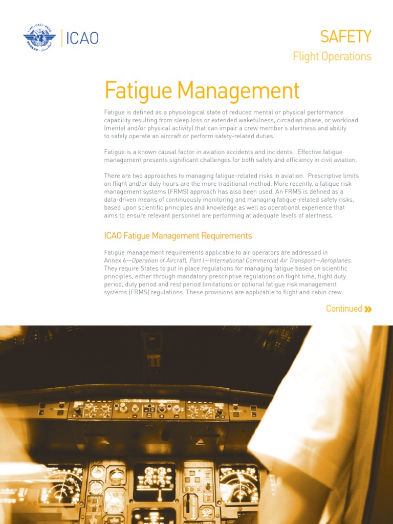 Aviation Fatigue Management Guidelines | PDF | Transport | Safety