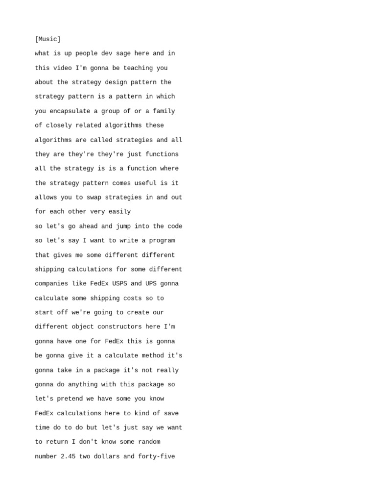 (English (Auto-Generated) ) Javascript Design Patterns #3 - Strategy ...
