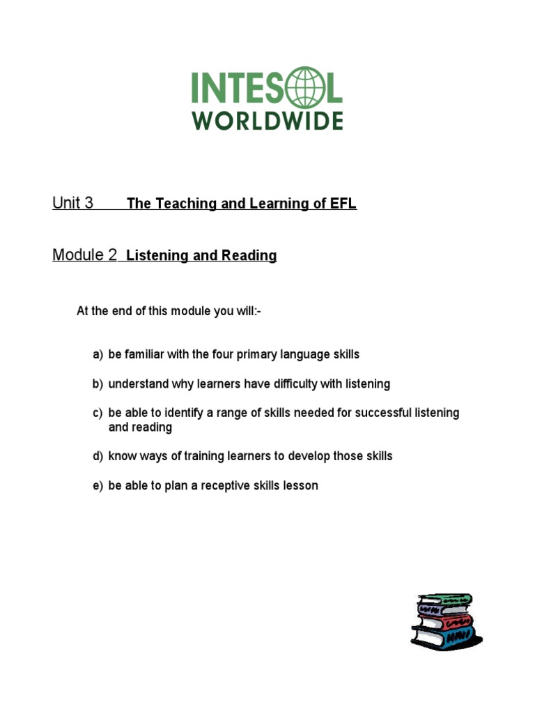 Unit 3: The Teaching and Learning of EFL Listening and Reading | PDF ...