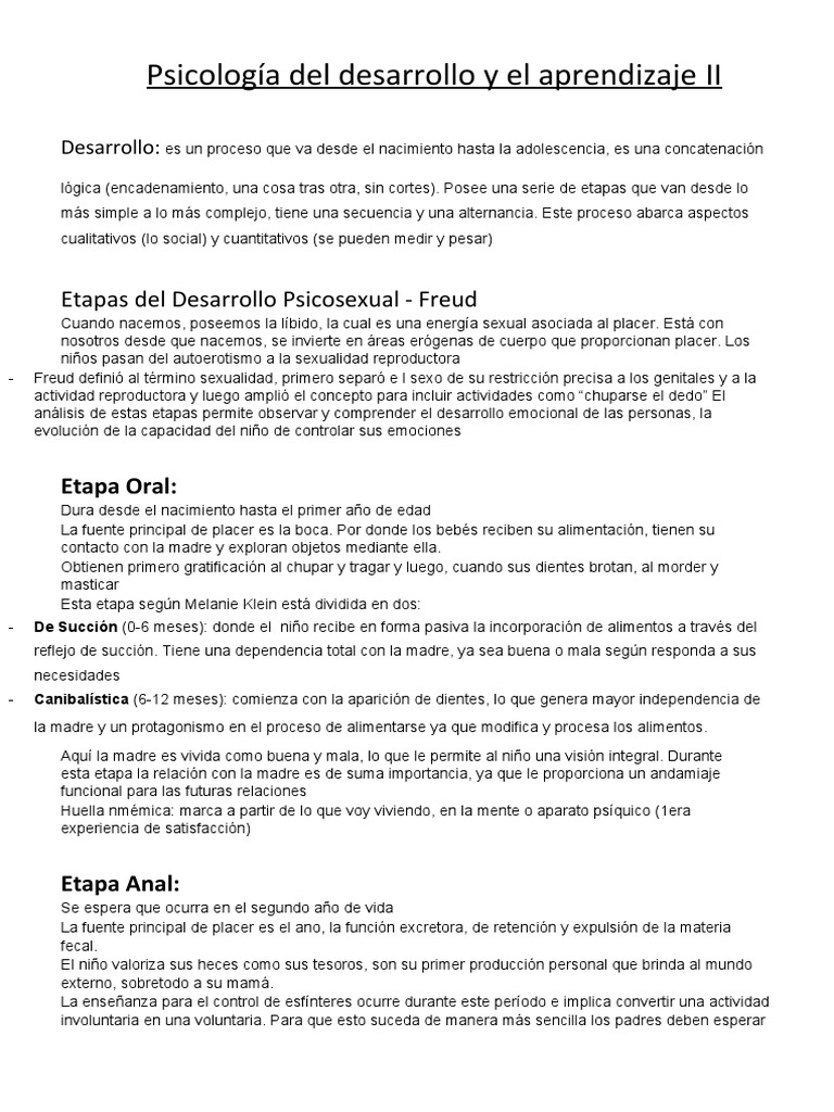 Psicología Del Desarrollo y El Aprendizaje II | PDF | Carné de identidad | Aprendizaje