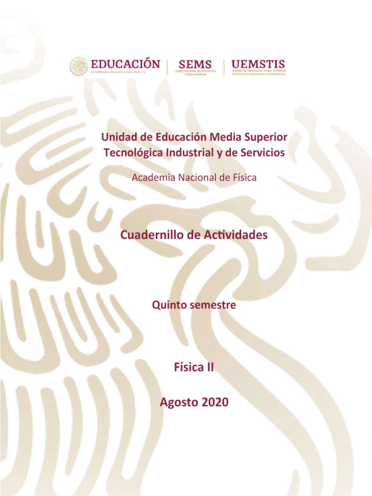 Cuadernillo Fisica 2 Rivas Arce Fatima Viviana 1514 | PDF | Gases | Agua