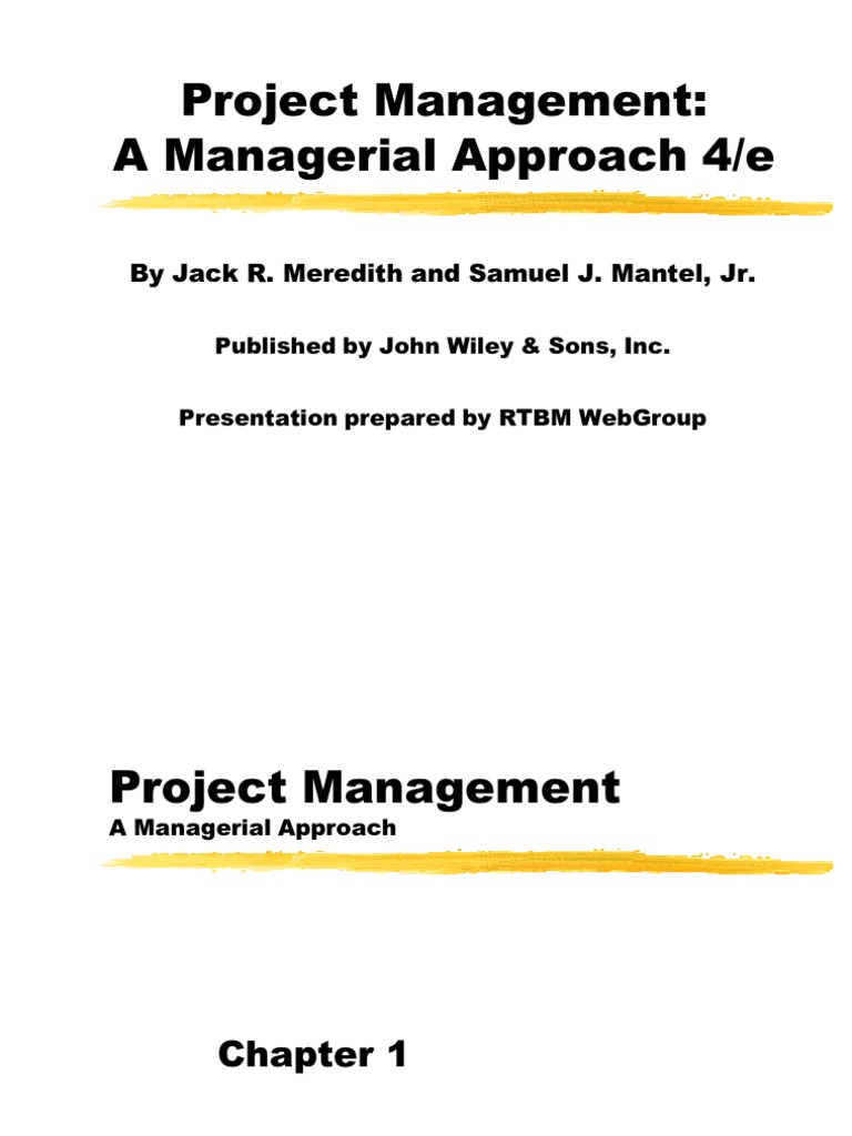 Ch01 Project Management Pdf Project Management Business
