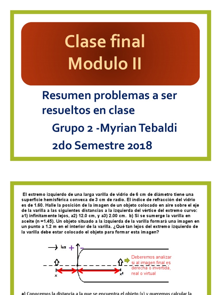 Grupo 2 Clase Repaso MODULO II 2do Sem 2018 | PDF | Efecto fotoeléctrico | Electrón