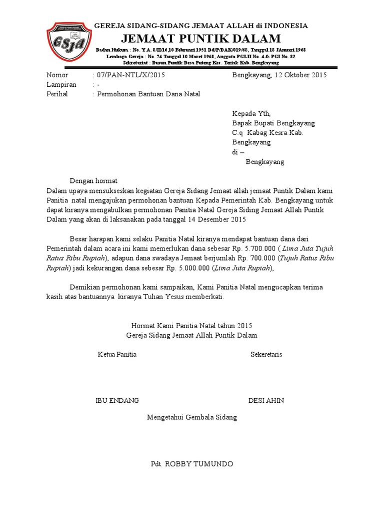 Proposal Gereja Gsja | PDF