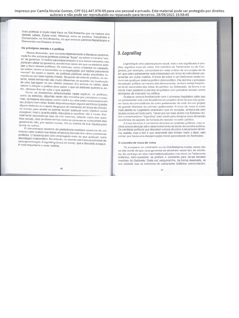 Falhas de Governo - Uma Introdução À Teoria Da Escolha Pública - Gordon ...