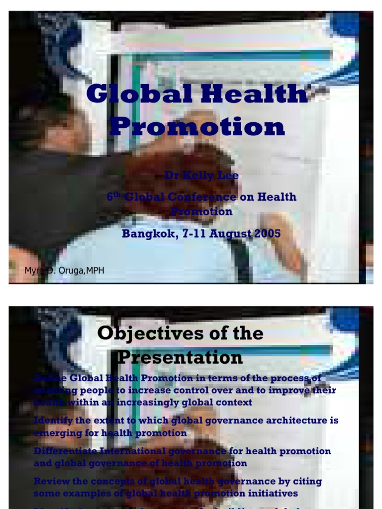 Global Health Promotion-Report | PDF | Governance | Health Promotion