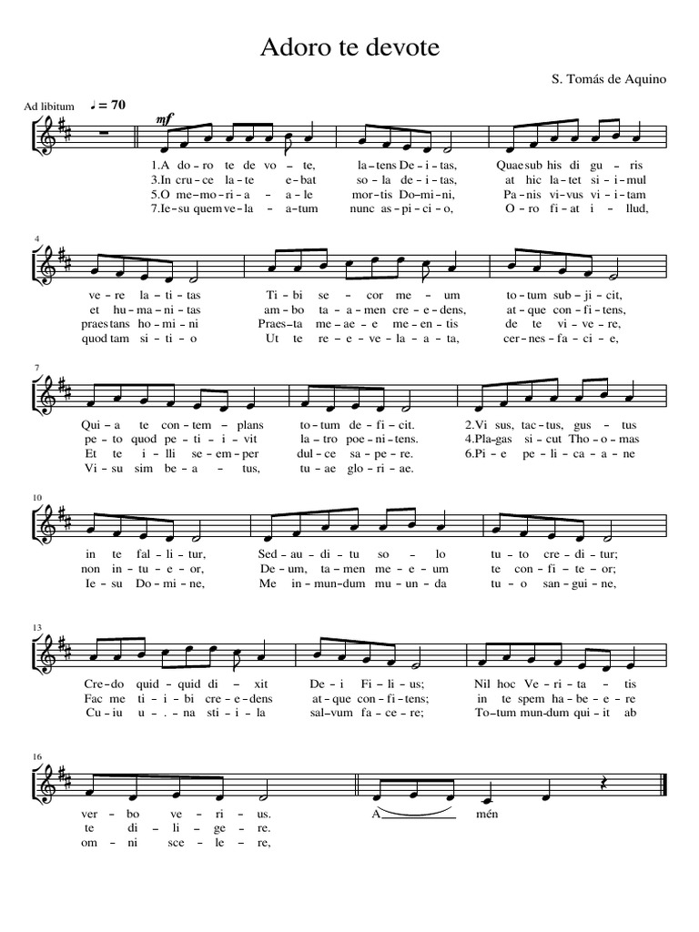 Adoro Te Devote | PDF