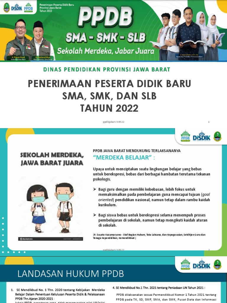 Sosialisasi PPDB Sma-Smk-Slb Disdik Jabar 2022 v3 | PDF