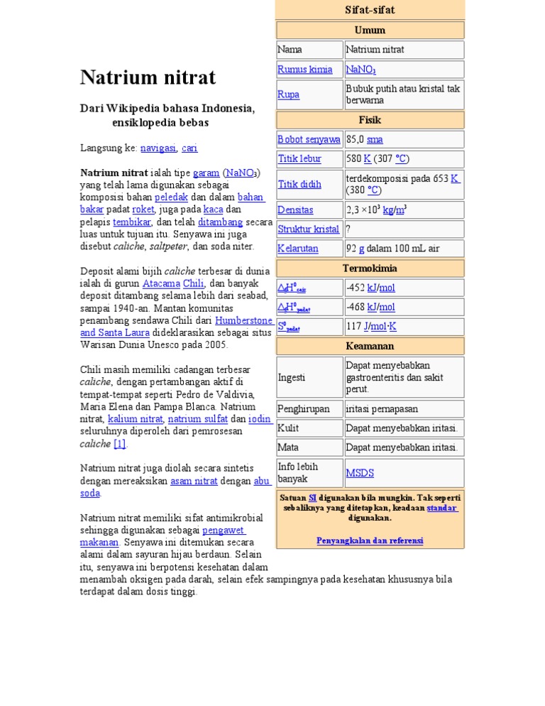 Natrium Nitrat | PDF