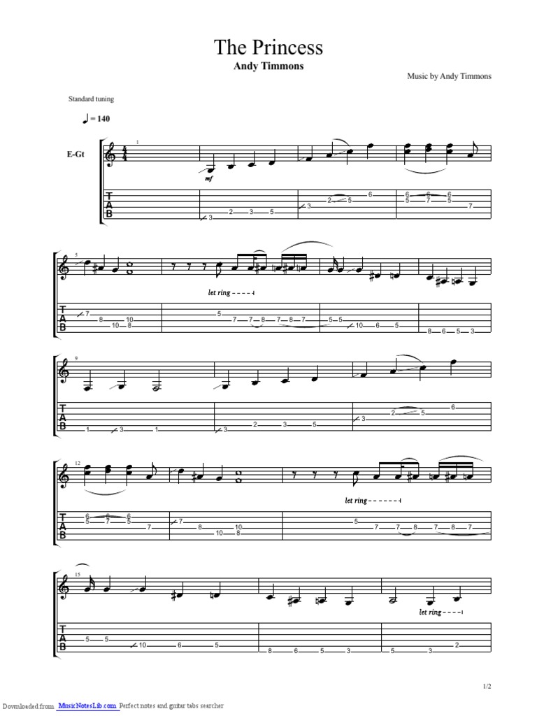Andy Timmons Guitar Tabs | PDF | Necked Lutes | Guitar Family Instruments