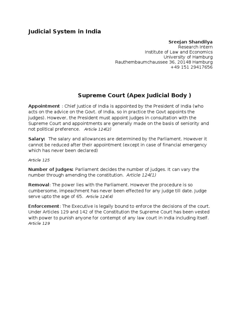 Judicial System in India With Reference | PDF | Court Martial | Supreme ...