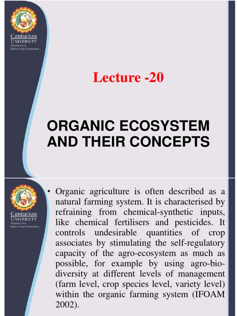 Organic Ecosystem Concepts in Agriculture | PDF | Organic Farming ...