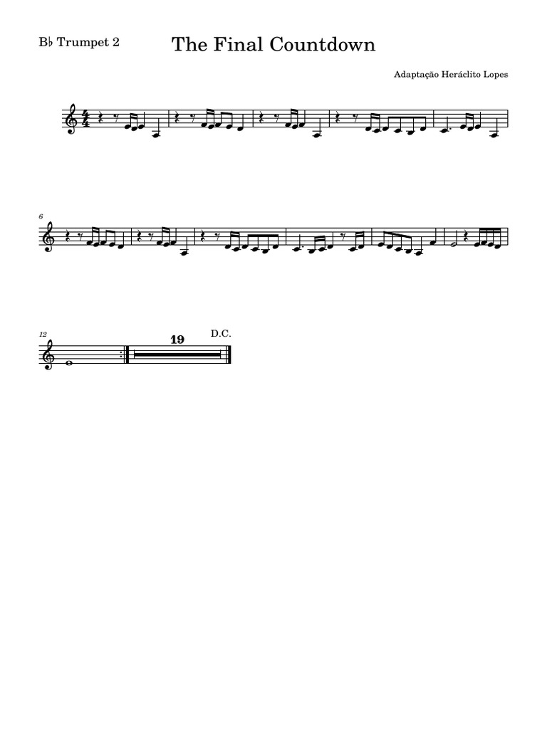 The Final Countdown-Bb Trumpet 2 | PDF
