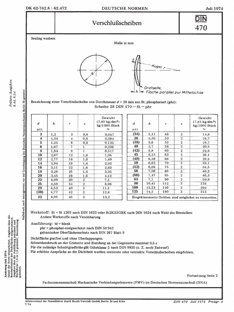 Din 470 1974-07 | PDF