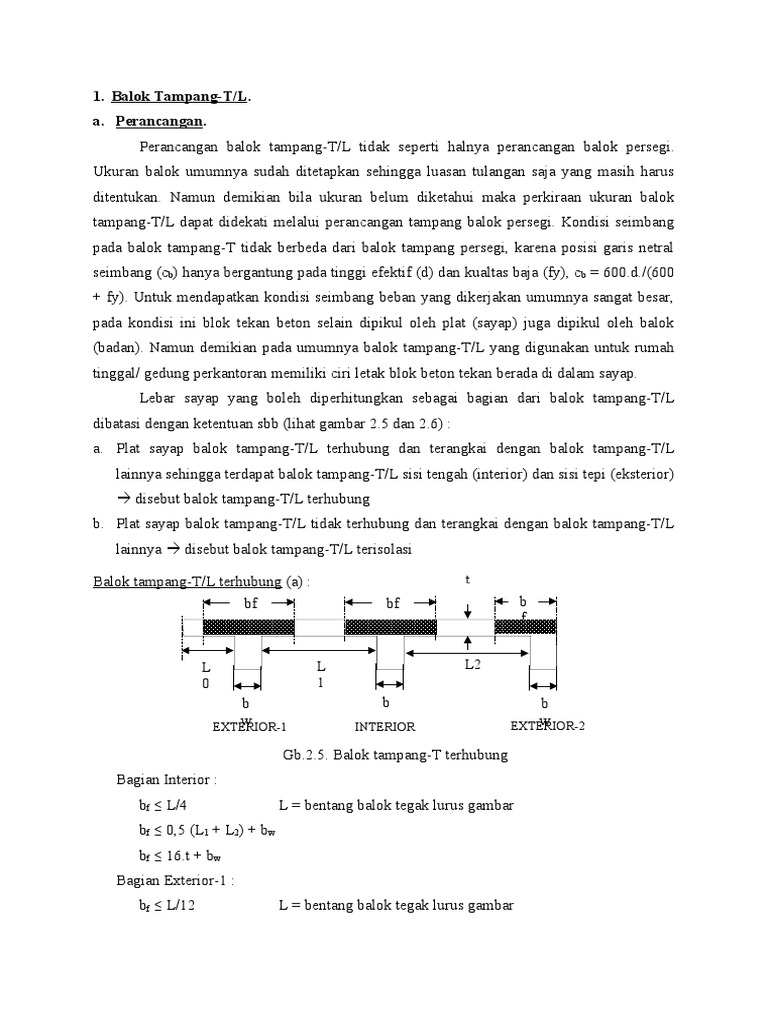 Balok T | PDF | Sains & Matematika