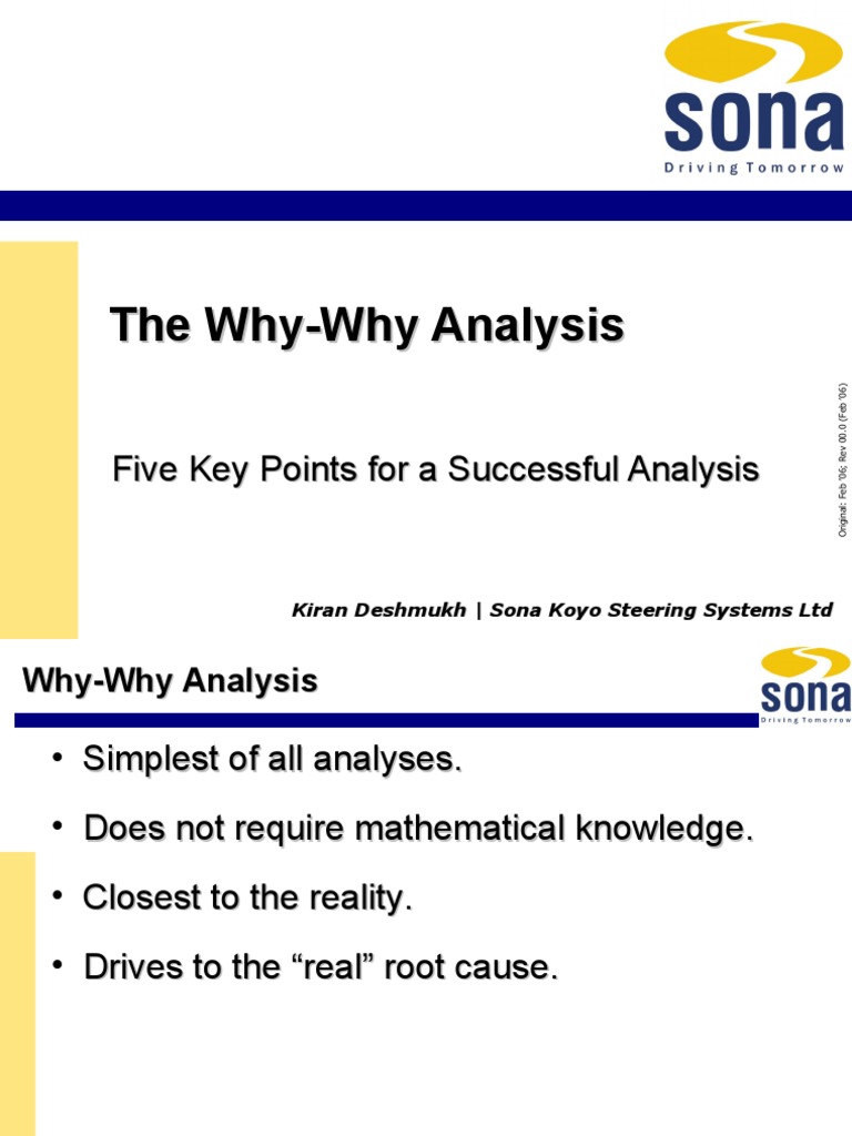 Why-Why Analysis | PDF