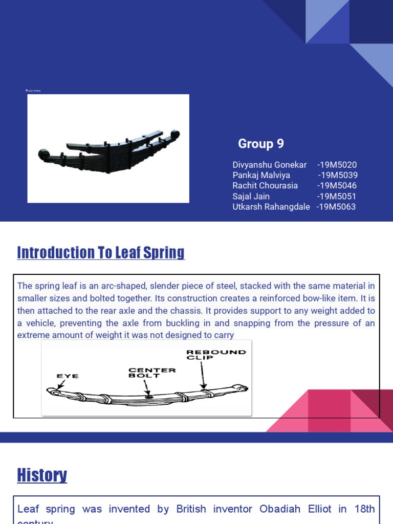 Leaf Spring | PDF | Transportation Engineering | Automotive Industry