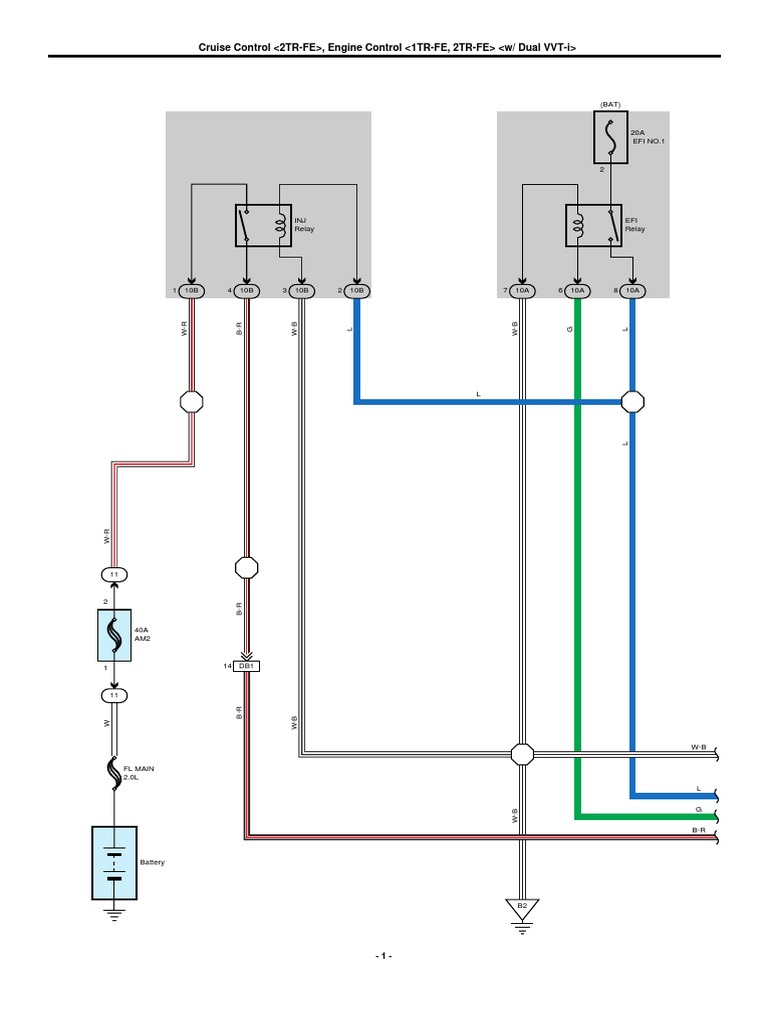 Cruise Control 2TR-FE, Engine Control 1TR-FE, 2TR-FE W Dual VVT-i | PDF ...