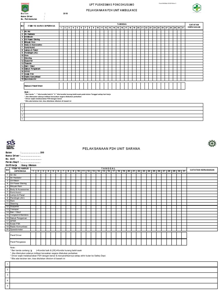 Form P2H Ambulance | PDF