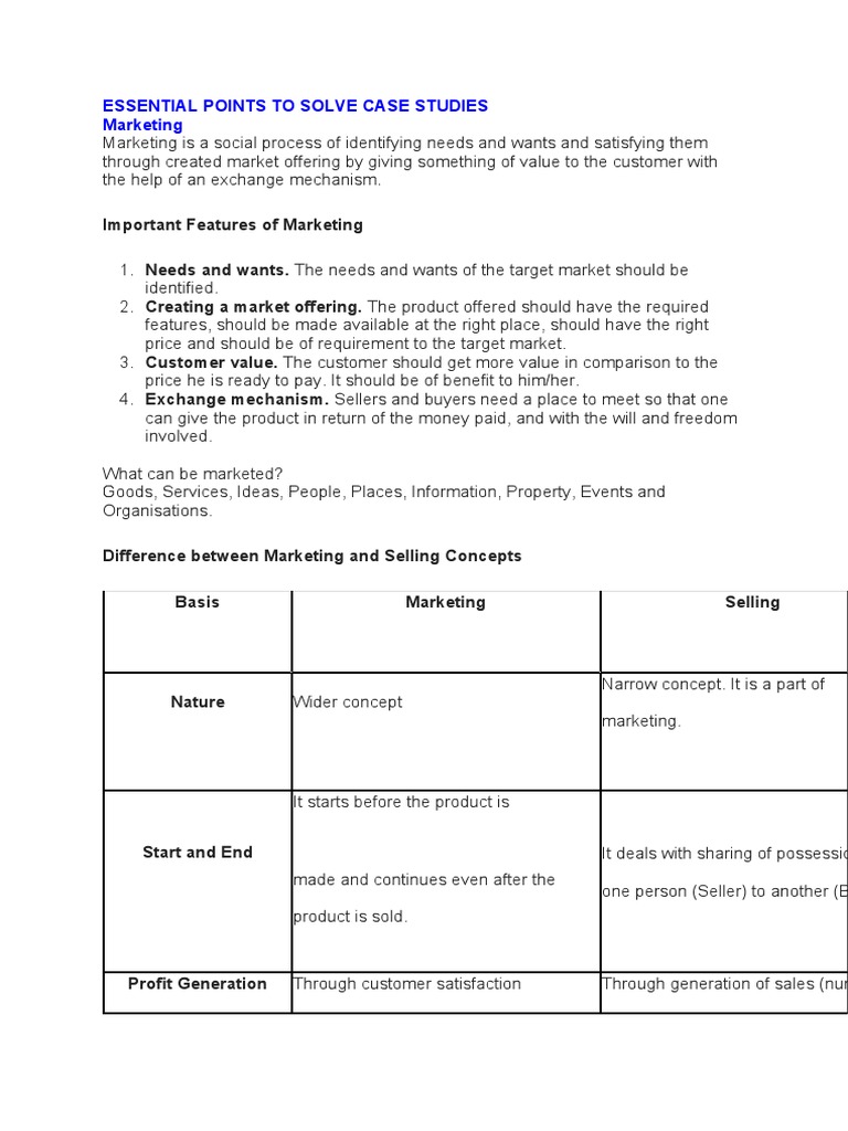 CASE STUDIES-Marketing | PDF | Marketing | Sales