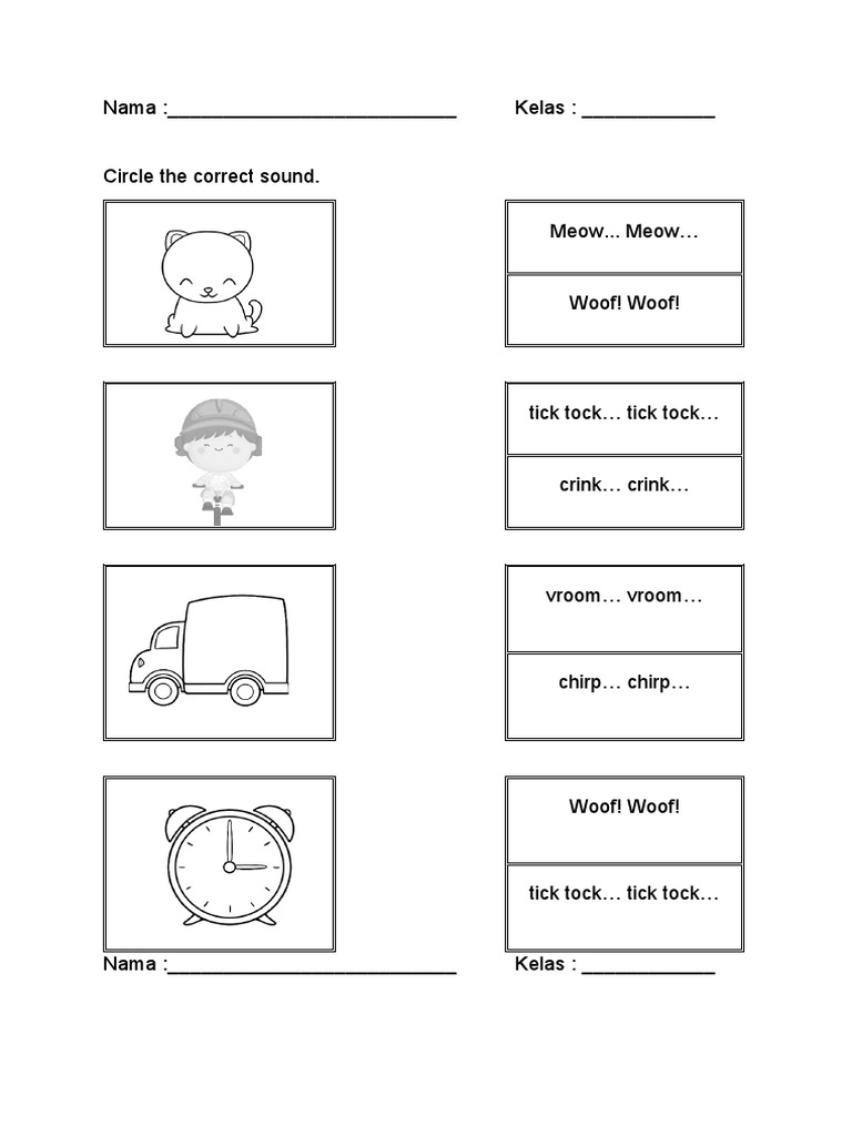 Year 1 Worksheets English Read And Colour Worksheets KG & Grade 1
