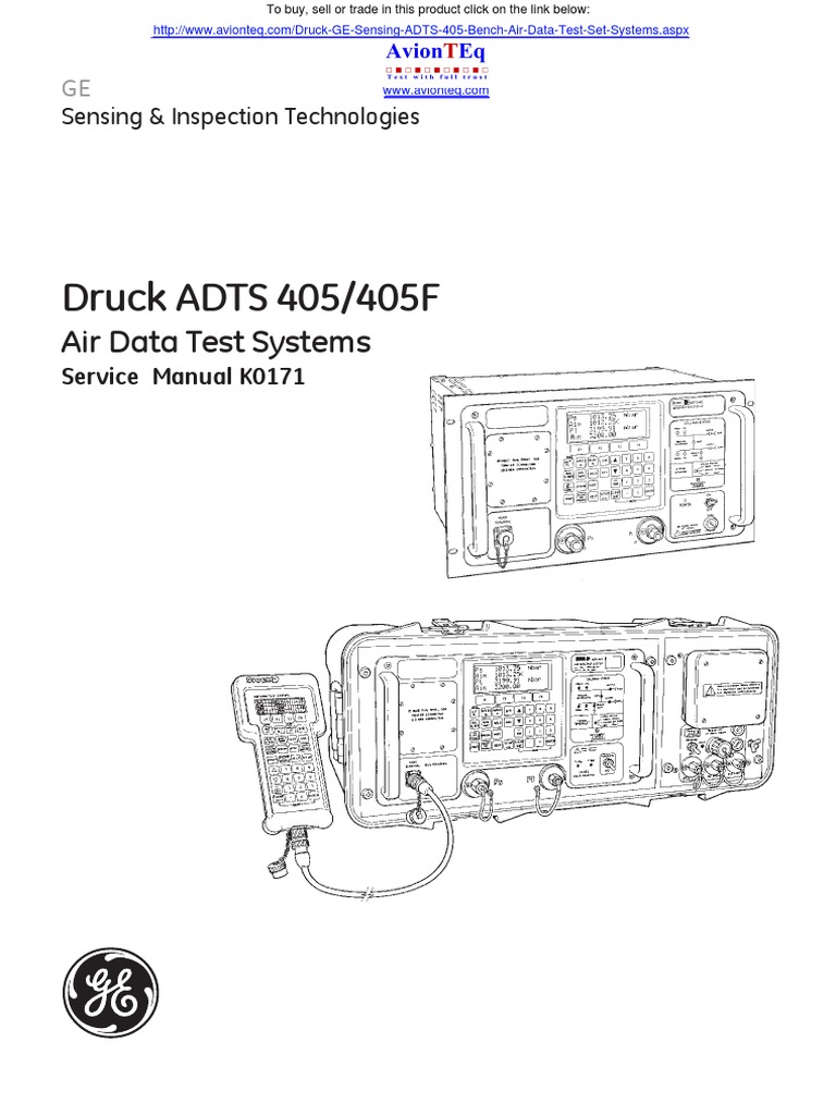 Druck GE Sensing ADTS 405 ADTS 405F Air Data Test Set Systems AvionTEq ...