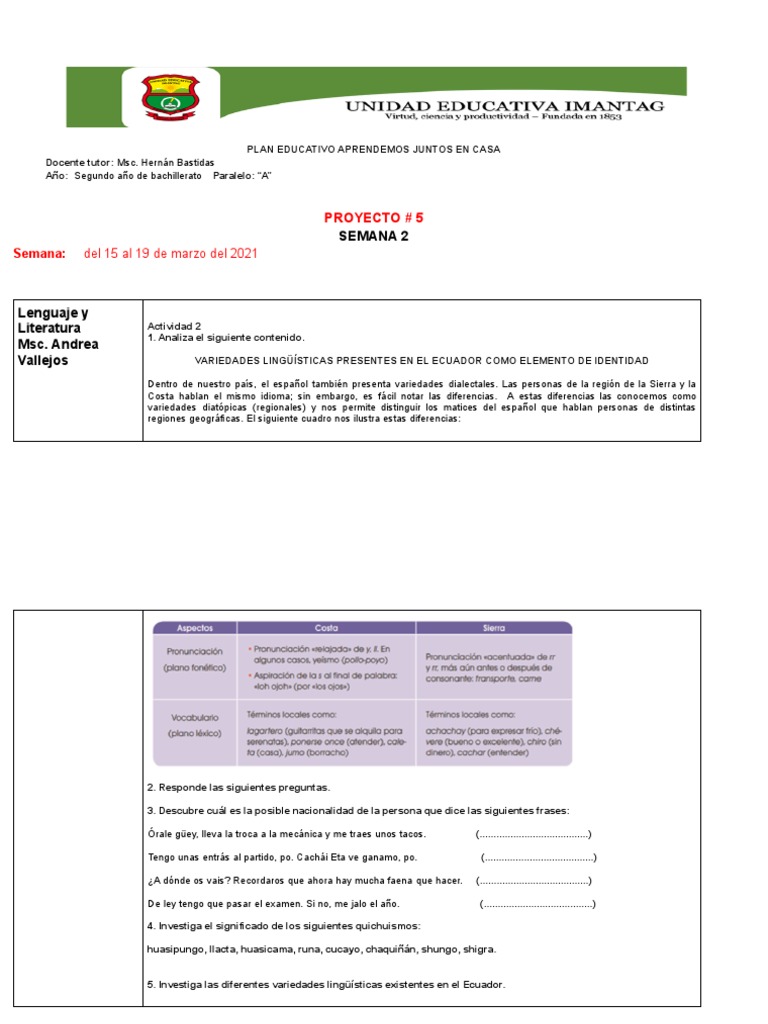 2do Bachi Mazao 15 Al 19 Tareas | PDF | Civilización maya | Imperio Inca