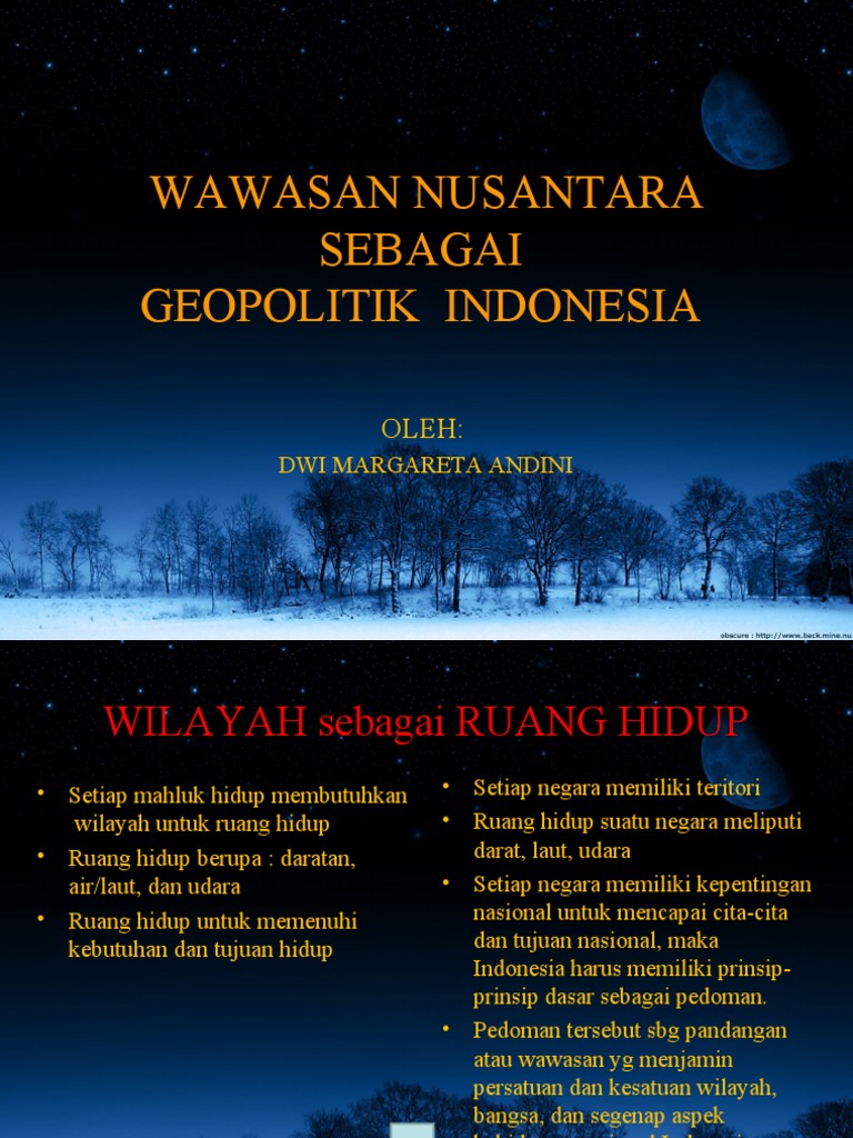 Pertemuan 11 Wawasan Nusantara Sebagai Geopolitik Indonesia | PDF