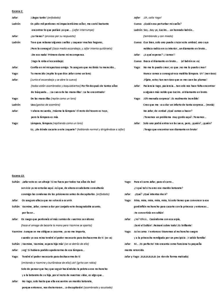 Casting Escenas | PDF