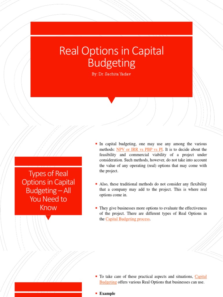 The Five Main Types of Real Options in Capital Budgeting - An Overview ...